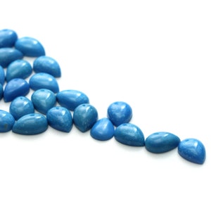 Natural Ceruleite Smooth Pear Loose Gemstone, 6.5x9.5 Mm to 8x10 Mm ...