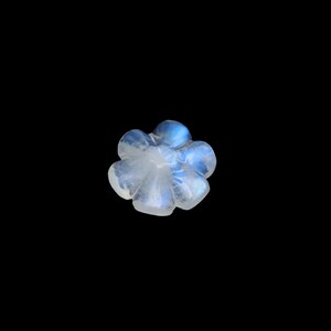 Natural Rainbow Moonstone Flower Carving Loose Gemstone, 19x19mm ...