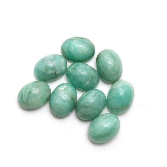 Natural Emerald Cabochon Oval Loose Gemstone 12x16mm | Etsy