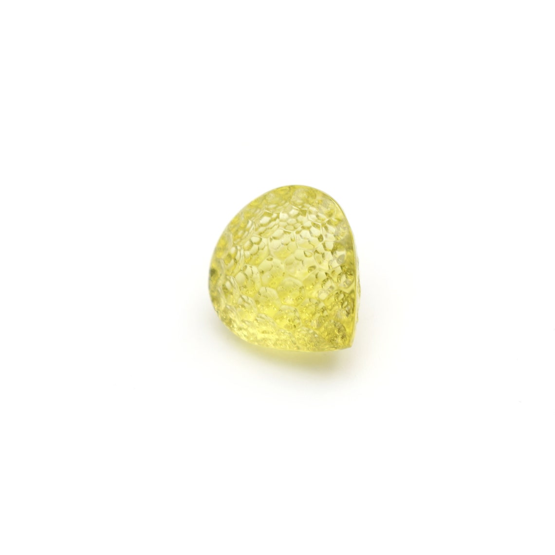 Natural Lemon Topaz Heart Concave Loose Gemstone, Heart Lemon Topaz ...