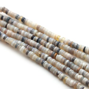 Australian Opal Smooth Tyre Beads, 3.5 Mm to 4 Mm, Australian Opal ...