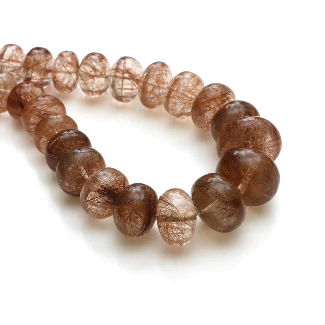 Copper Rutile Smooth Roundel Beads, 12.5 to 22 Mm Roundel Beads, 20 ...