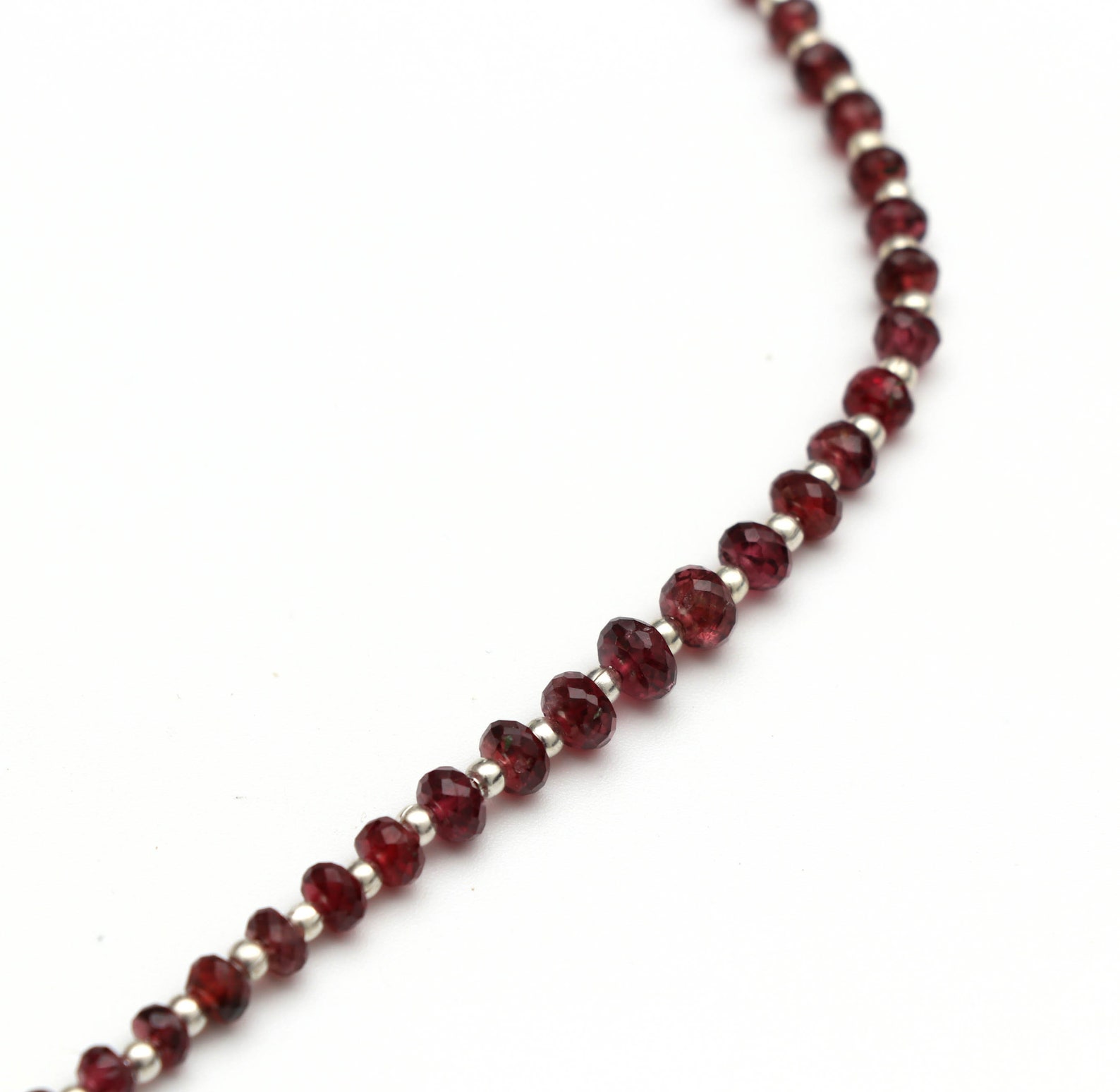 Red Spinel Faceted Roundel Beads With Metal Spacer 3mm to - Etsy