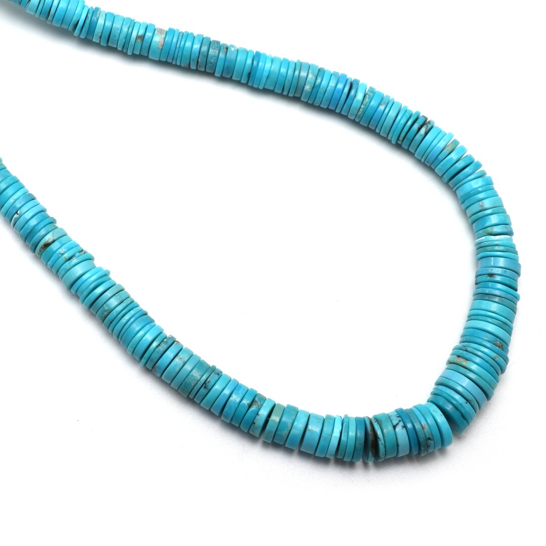 Turquoise Smooth Tyre Beads- 4.5 Mm to 9 Mm - Turquoise Coin - Gem ...