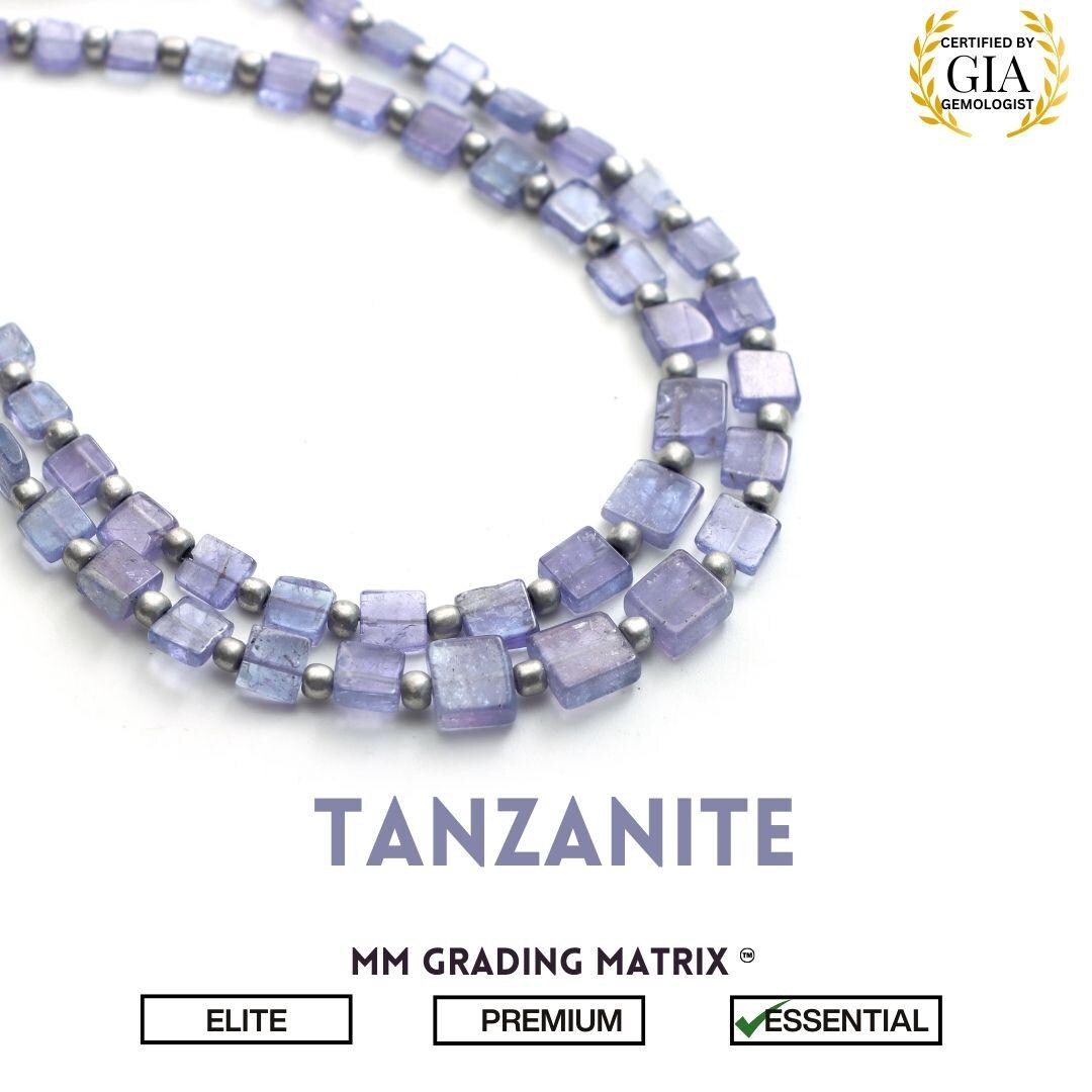 Tanzanite Smooth Long Square Shape Gemstone Beads, December Birthstone ...