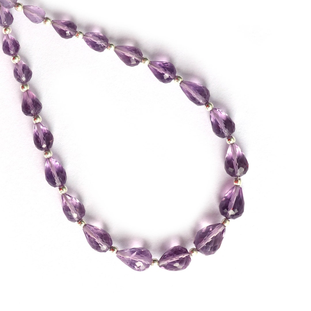 Amethyst Tear Drops Briolette Beads, Amethyst Faceted, Amethyst ...