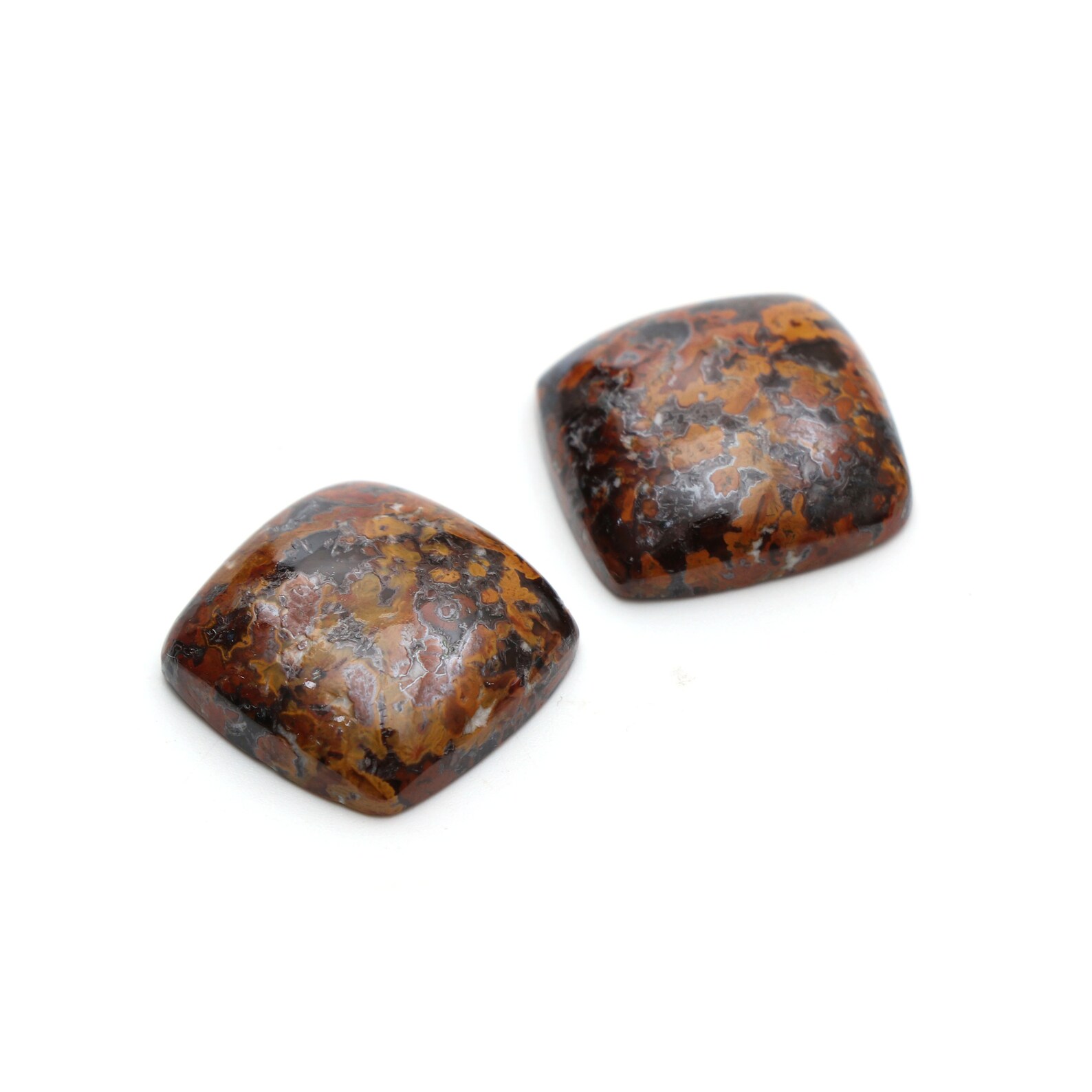 Natural Gold Leaf Jasper Smooth Cushion Loose Gemstone 20x20 - Etsy