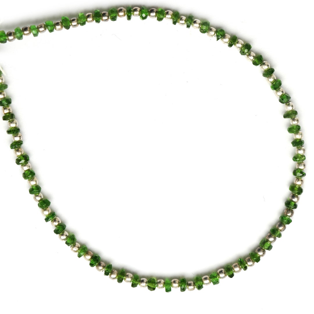 Chrome Diopside Faceted Beads, 3 Mm, Green Chrome Diopside Tiny Beads ...