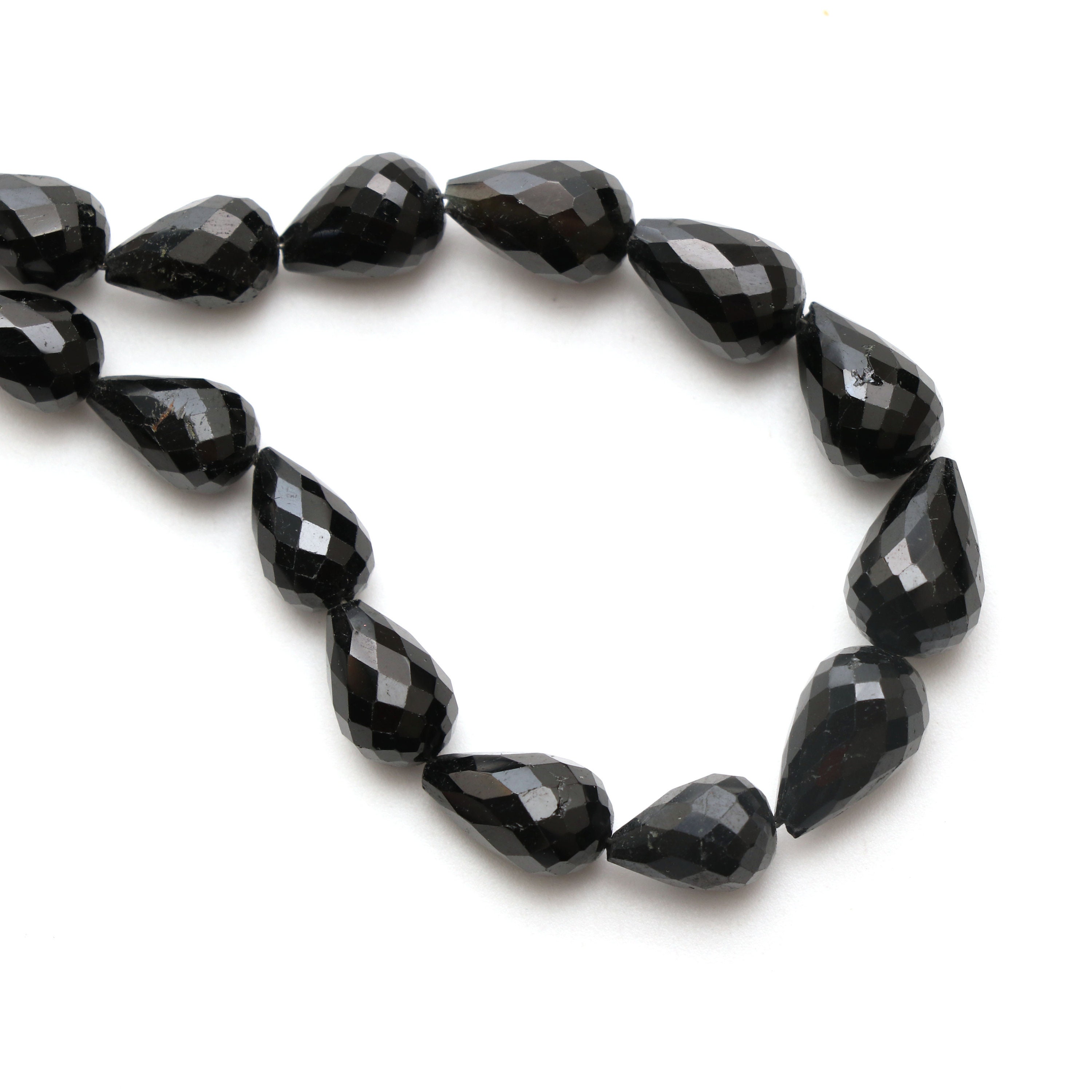 Black Tourmaline Faceted Tear Drop Beads 4.5x7 mm to 8x11 mm | Etsy