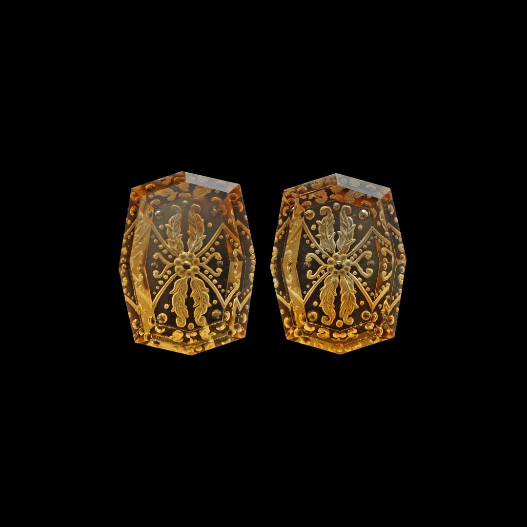 Citrine Octagon Shape Intaglio Carving Loose Gemstone, 15x20 Mm ...