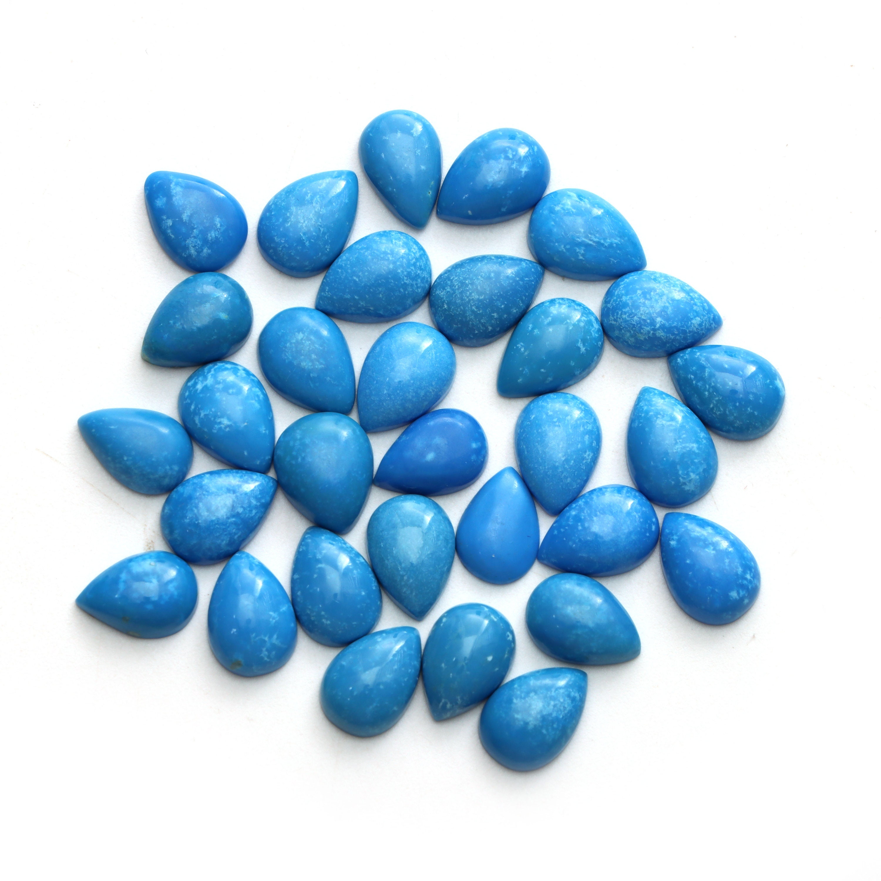Natural Ceruleite Smooth Pear Loose Gemstone, 6.5x9.5 Mm to 8x10 Mm ...