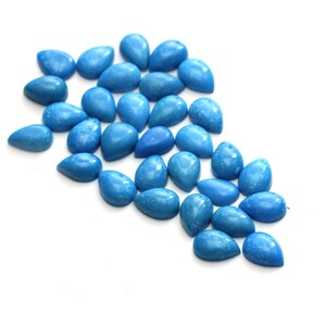 Natural Ceruleite Smooth Pear Loose Gemstone, 6.5x9.5 Mm to 8x10 Mm ...