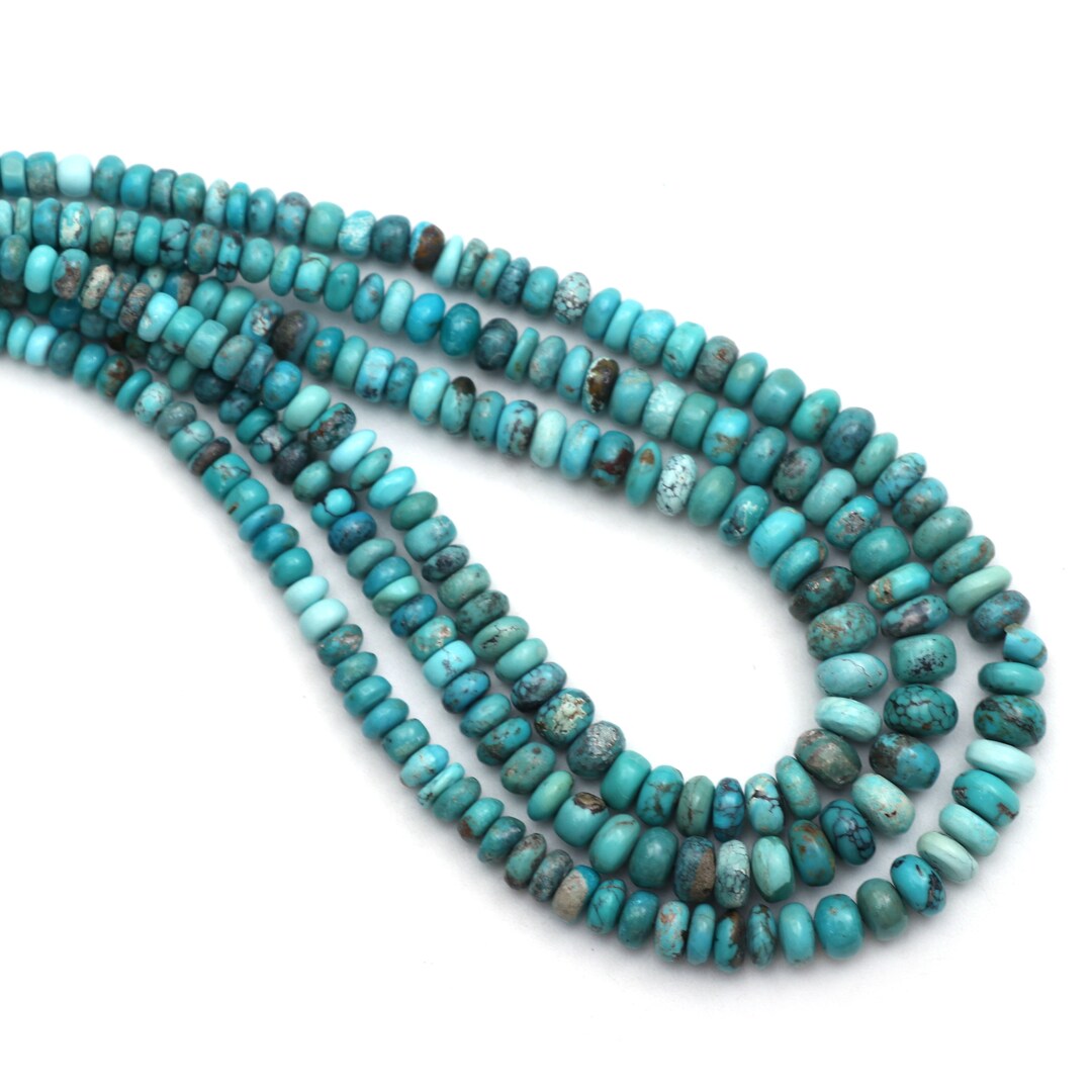 Turquoise Smooth Rondelle Beads, 3 Mm to 6.5 Mm, Turquoise Jewelry ...
