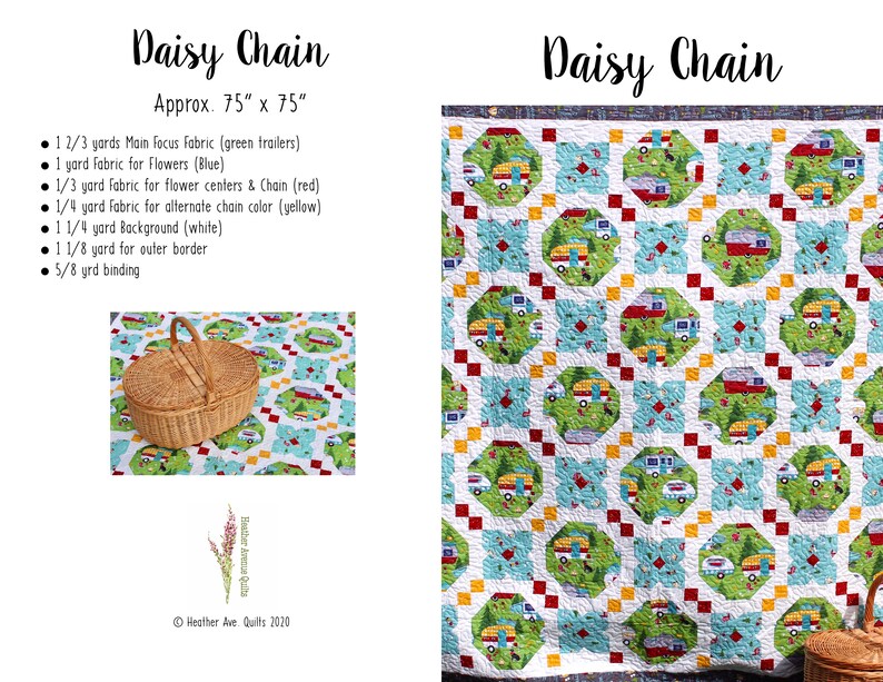 Daisy Chain Quilt Pattern - Etsy