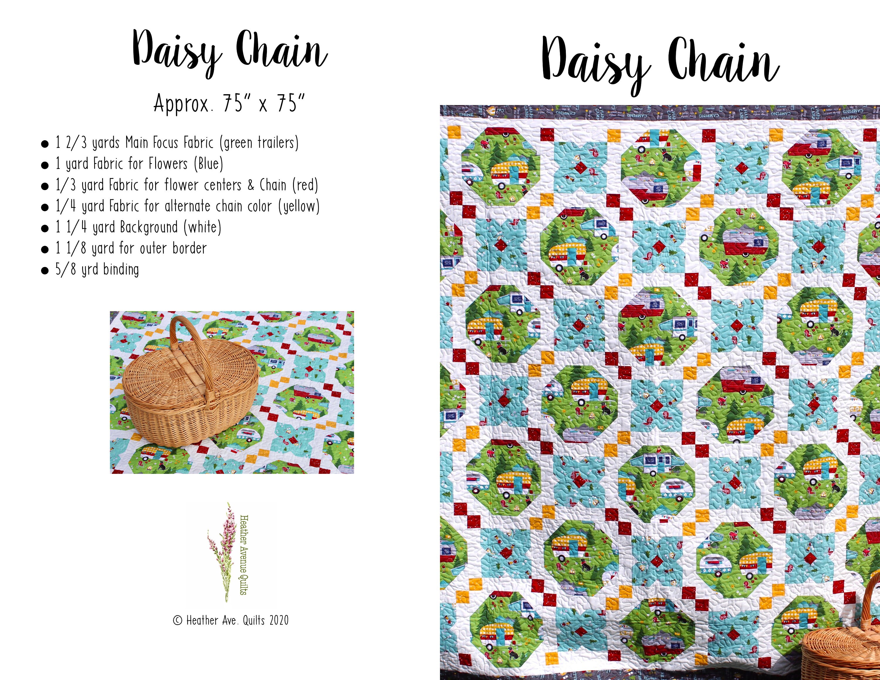 Daisy Chain Quilt Pattern - Etsy