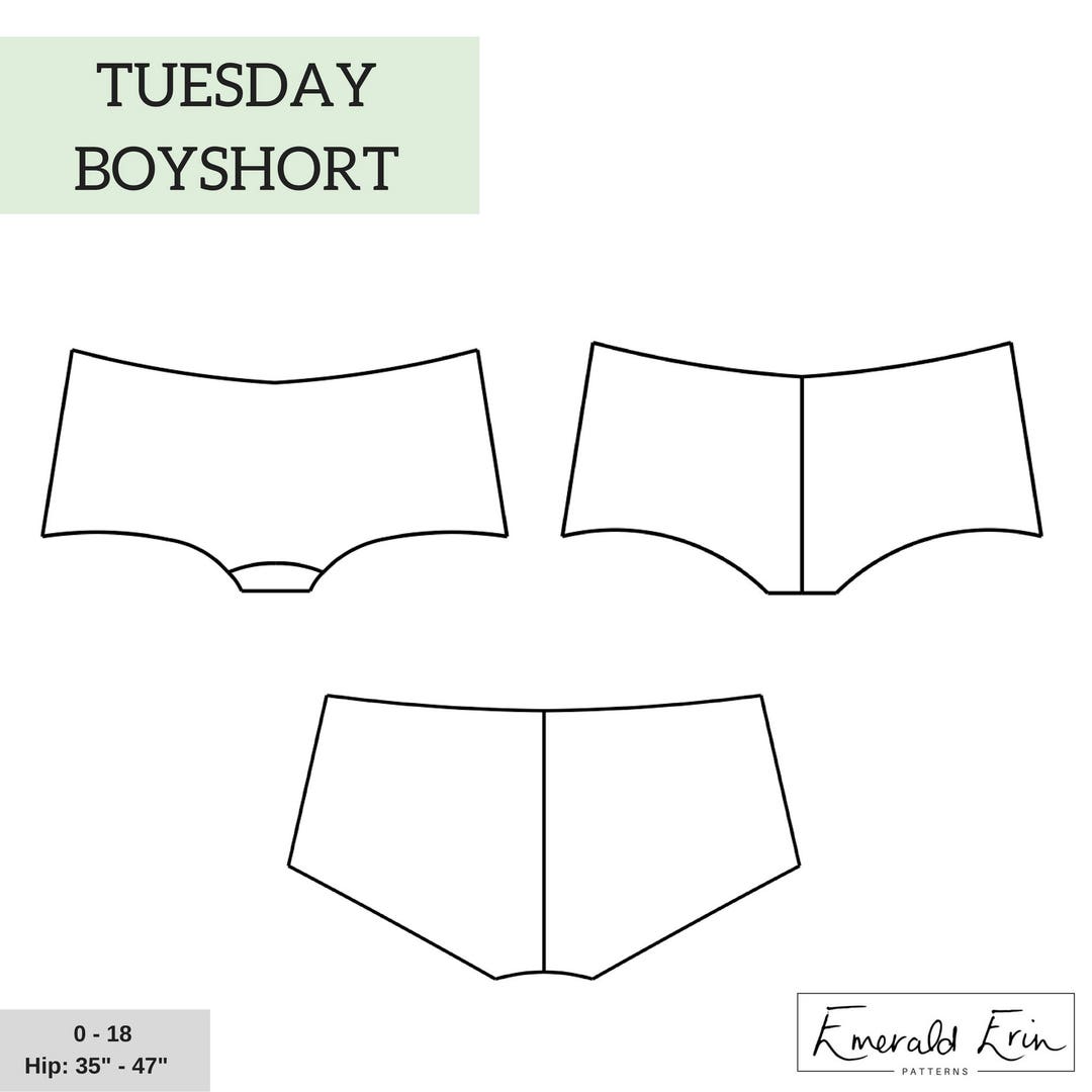Tuesday Boyshort PDF Sewing Pattern - Etsy