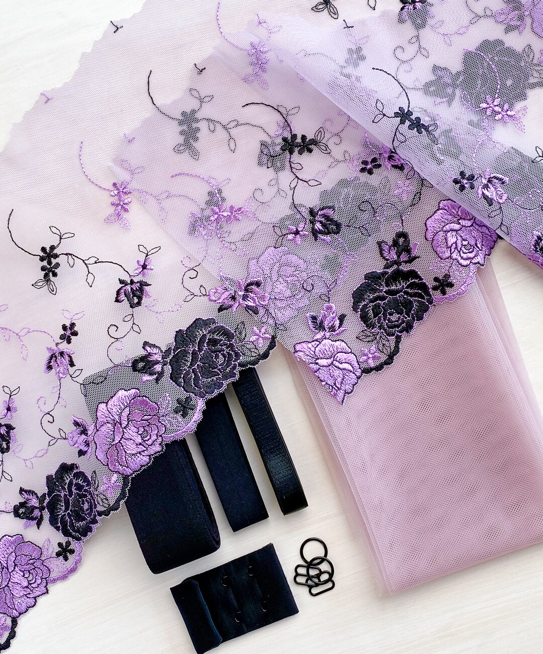 Gothic Rose Purple Bralette Kit | Jordy Bralette - Etsy