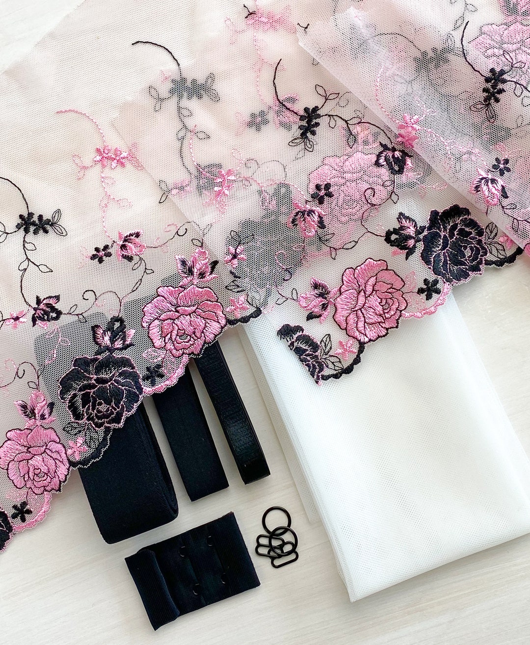 Gothic Rose Pink Bralette Kit | Jordy Bralette - Etsy