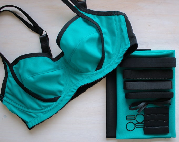 Blue Duoplex & Multicolour Floral Lace Bra Kit | Black Beauty Bra - Etsy