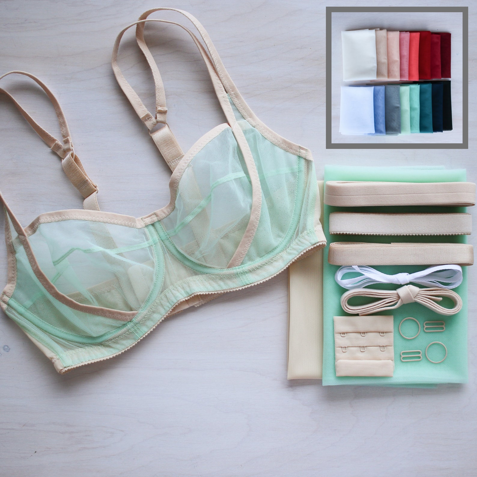 Tulle Bra Kit Black Beauty Bra - Etsy