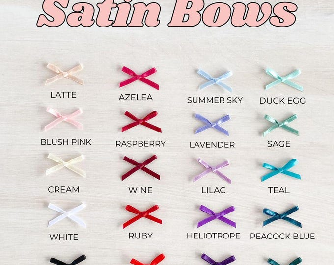 Satin Bra Bows - Etsy