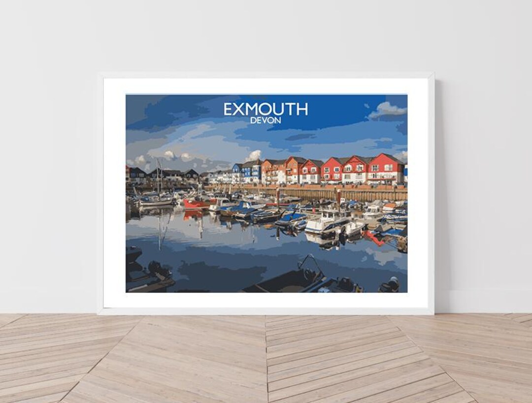Exmouth, Devon Art Print Travel Poster Railway Poster Salty Seas ...