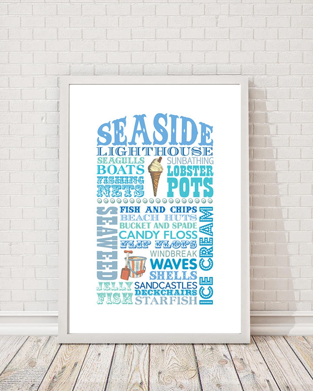 Original Typography Print of Seaside Words and Phrases - Etsy