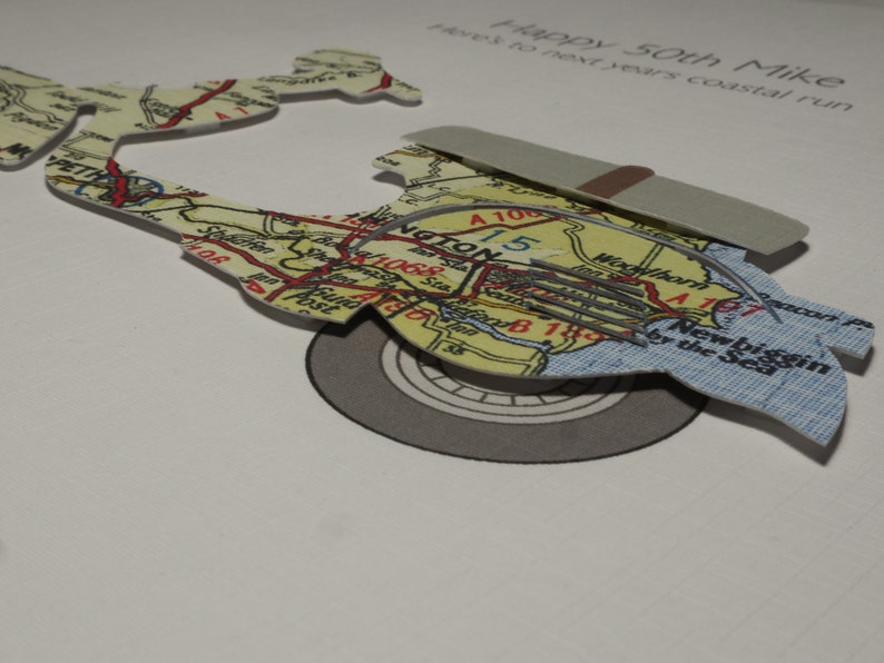 Handmade Map Picture Featuring an Iconic Vespa Scooter - Handcut Framed ...