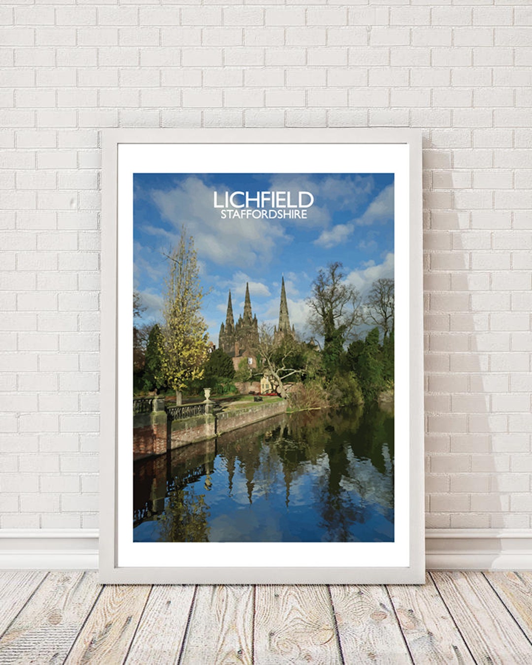 Lichfield, Staffordshire Art Print Travel Poster Railway Poster Salty ...