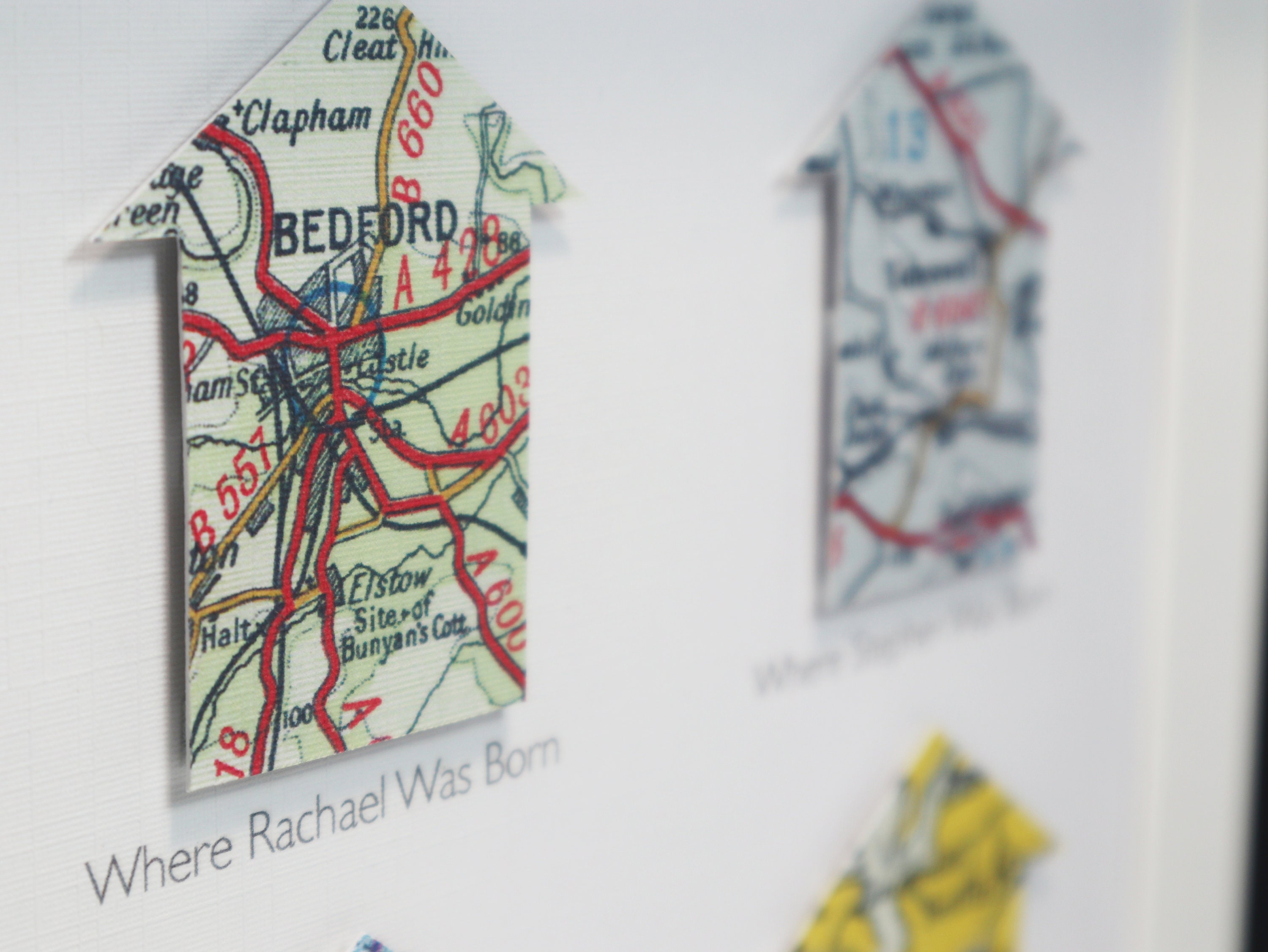 Personalised Handcut House Shaped Maps Picture - Etsy