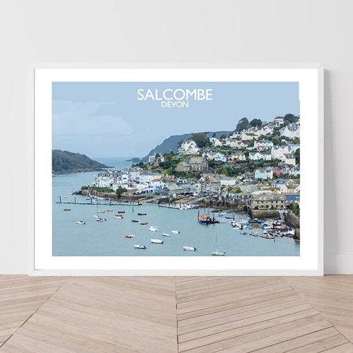 Salcombe South Devon. HAND SIGNED Art Print/travel Poster by - Etsy