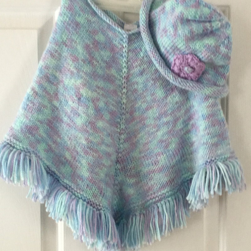 Hand Knit Poncho - Etsy