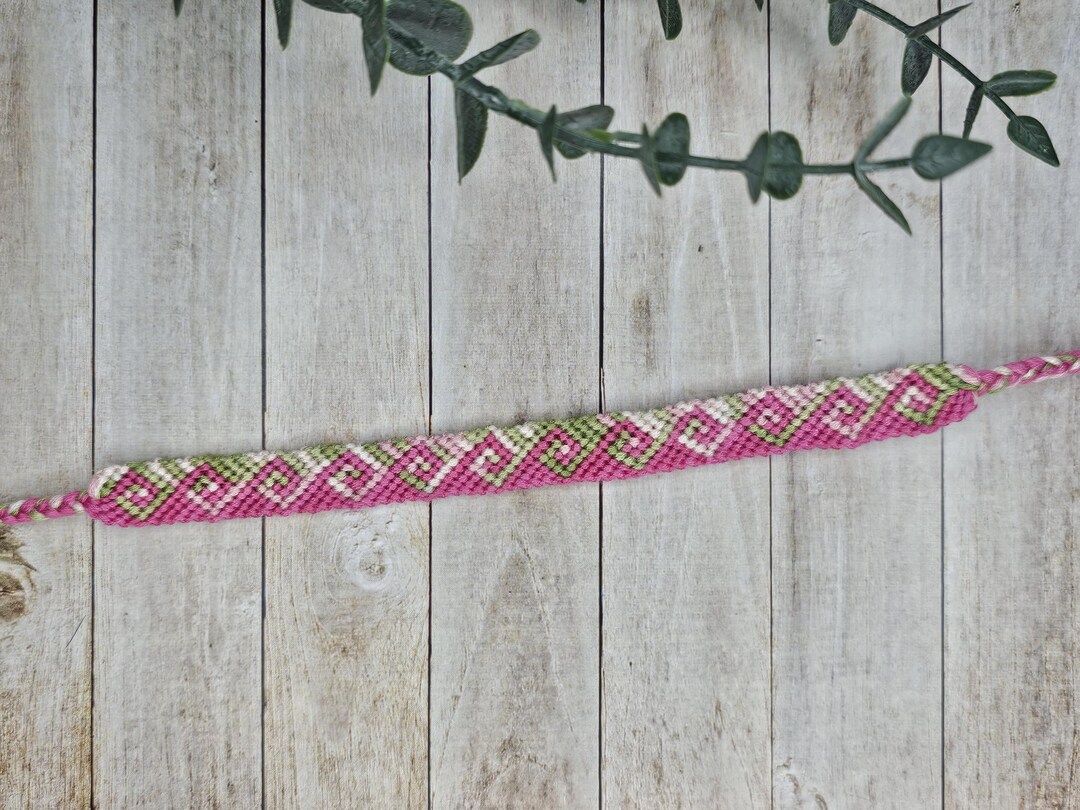 Greek Wave Pattern Bracelet - Handmade Colourful Friendship Bracelet ...