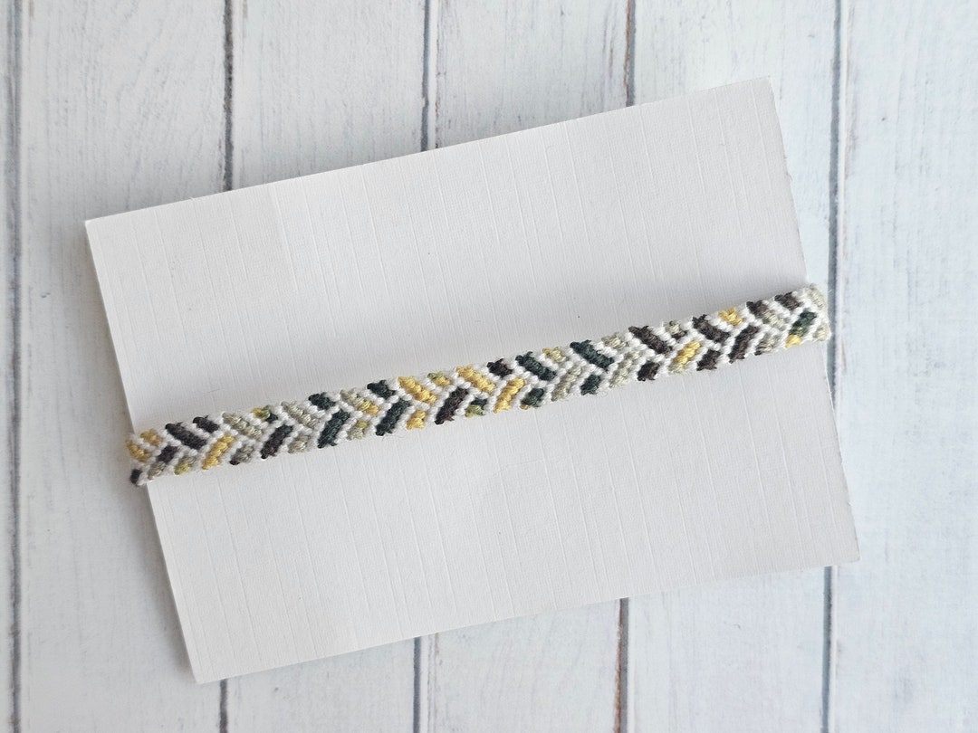 Ombre Chevron Braid Pattern Bracelet - Handmade Colourful Friendship ...