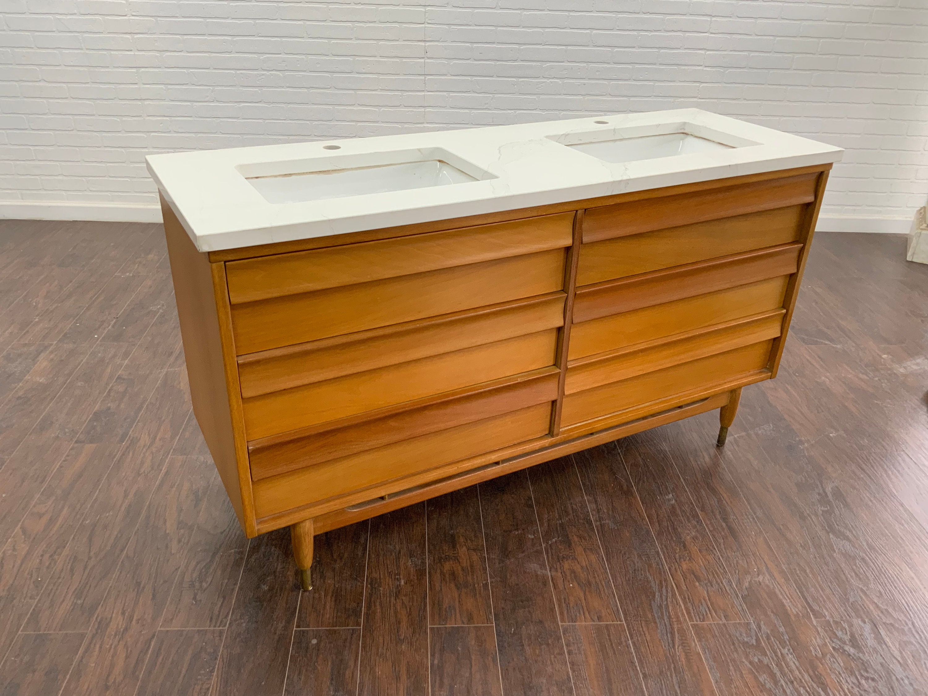 Vintage 6 Drawer MCM Design Bathroom Vanity American of - Etsy