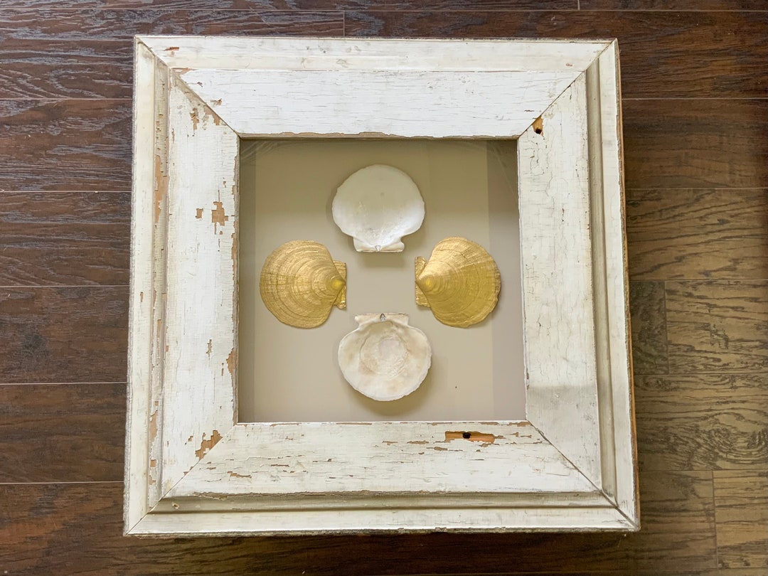 26” Square Modern Shadow Box - 4 Scallops - Etsy