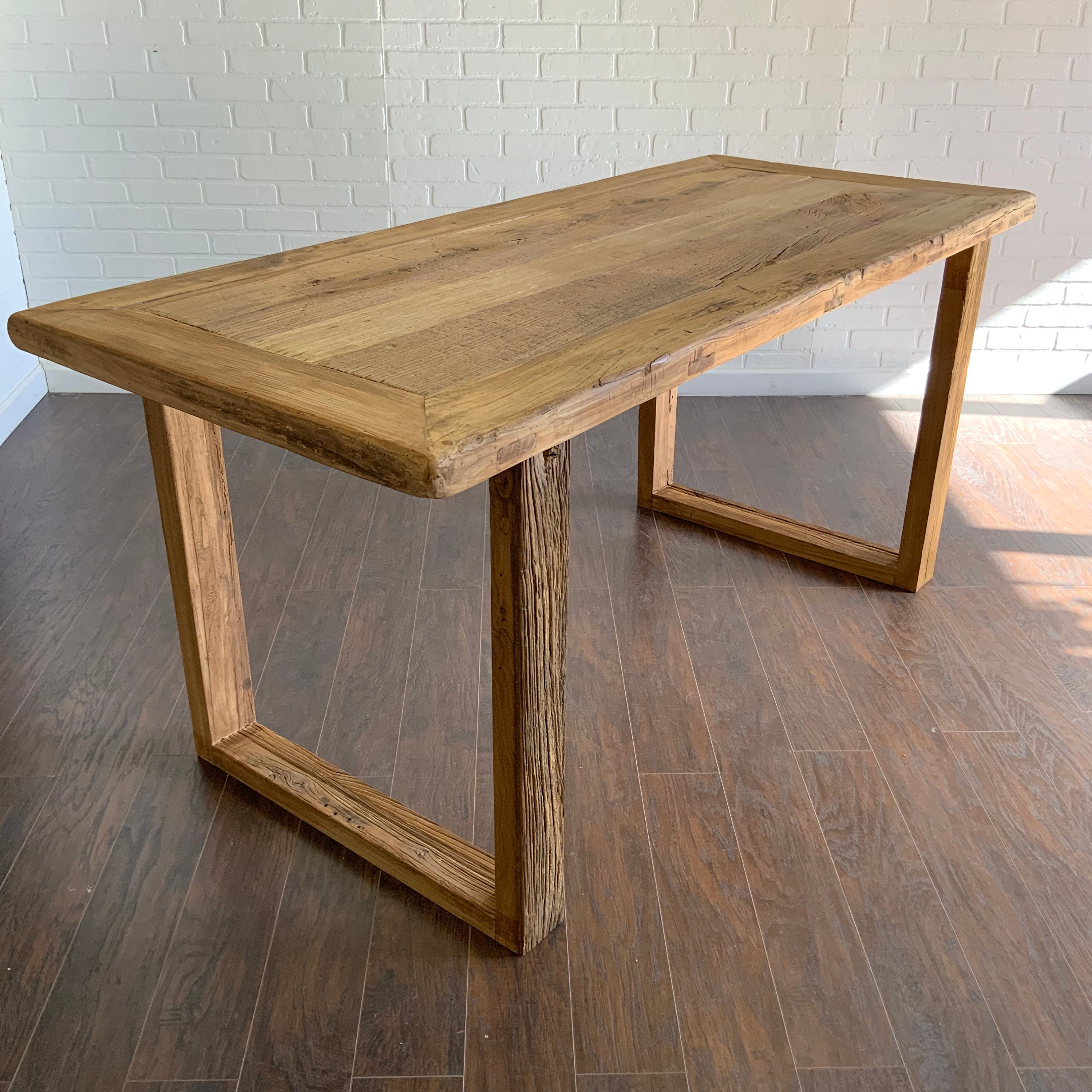 Reclaimed Elm Dining Table/desk - Etsy