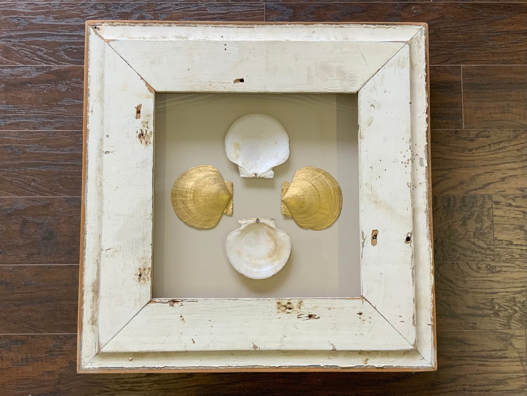 26” Square Modern Shadow Box - 4 Scallops - Etsy