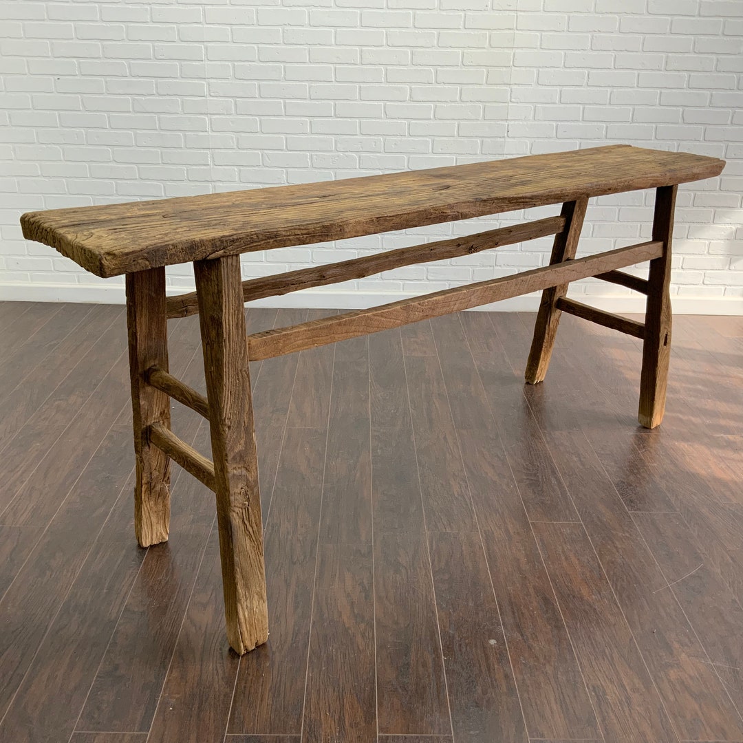 Vintage Elm Console Table - XL - Etsy