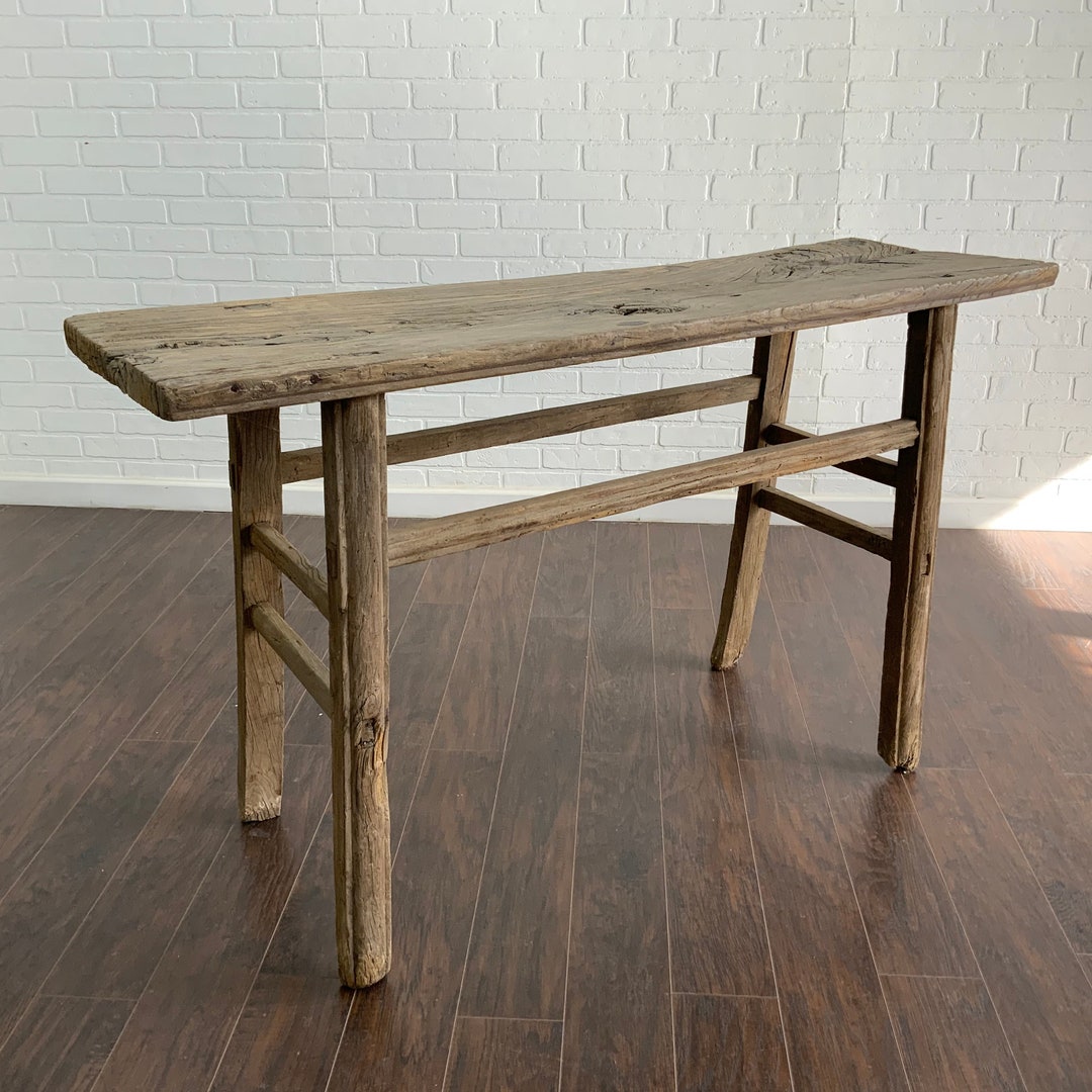 Vintage Elm Console Table - Etsy