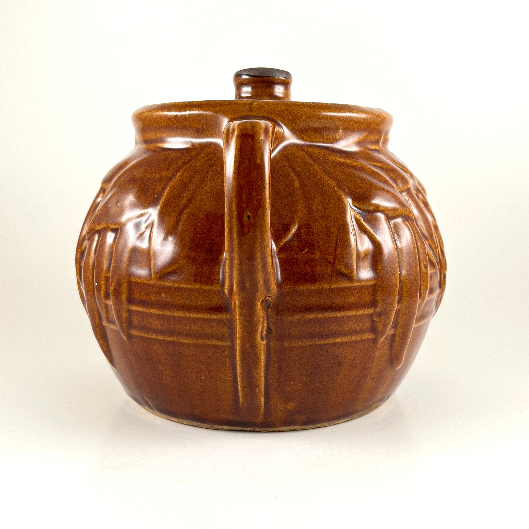 1940's 60's 2 Quart Lidded Amber Wear Bean Pot With Cover - Etsy