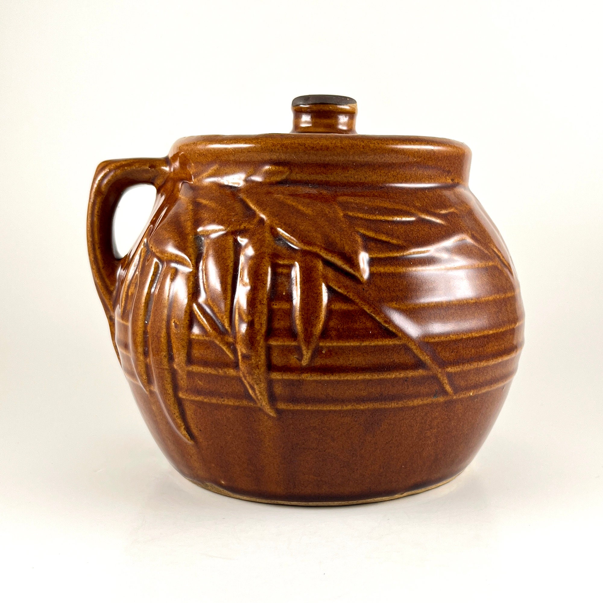 1940's 60's 2 Quart Lidded Amber Wear Bean Pot With Cover - Etsy