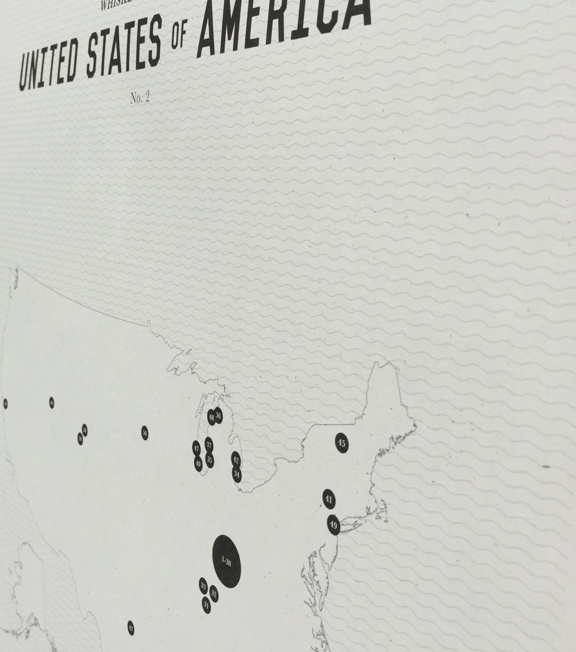 Whiskey Map - USA - Etsy