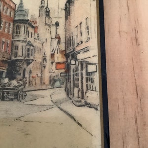 Sweet Little 1930s Vintage Print of a Victorian Street Scene. Collage ...