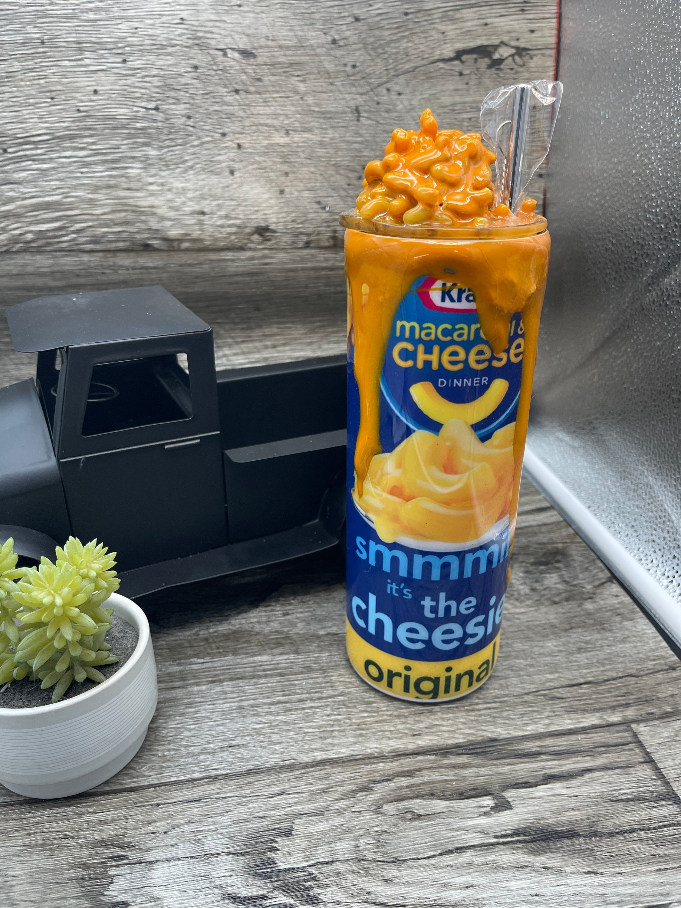 Mac N Cheese 3D Tumbler With Cheese Noodle Topper - Etsy