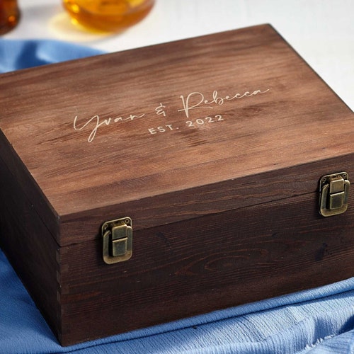 Personalized Wooden Gift Box Engraved Name Box Wooden - Etsy