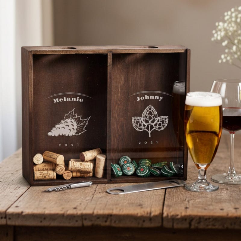 Wine Cork Shadow Box - Etsy