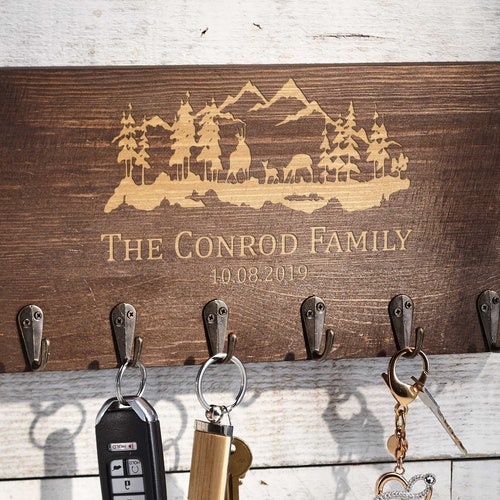 Personalized Key Hanger Custom Key Hook Engraved Key Holder - Etsy