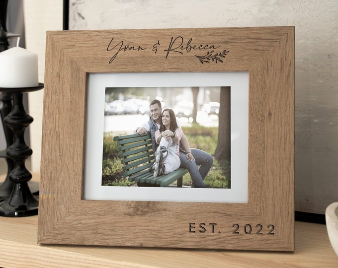 Personalized Engraved Frame, Custom Photo Frame, Frame for a Couple ...