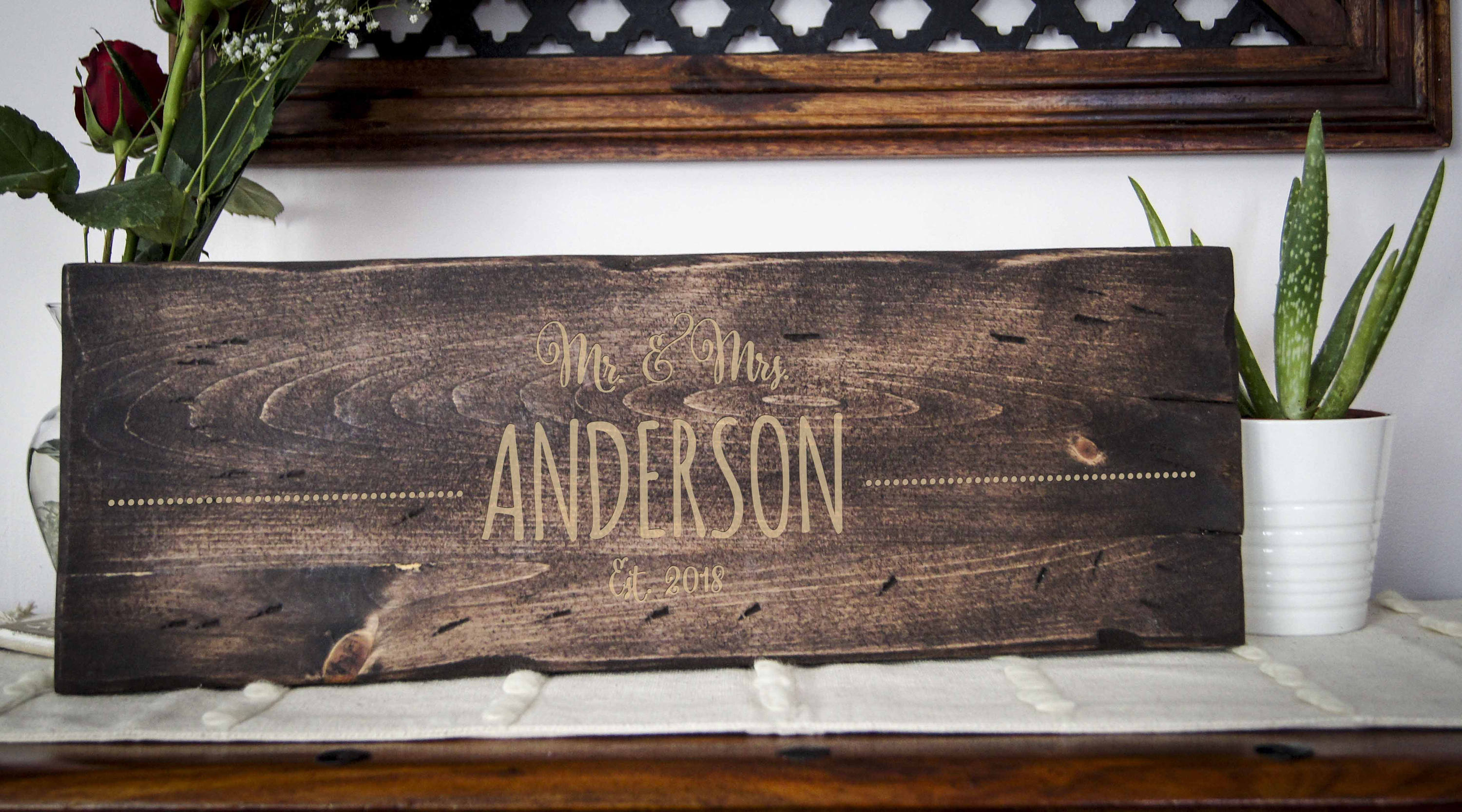 Custom wood signs, Personalized Family name wood sign, Rustic Wall Sign ...